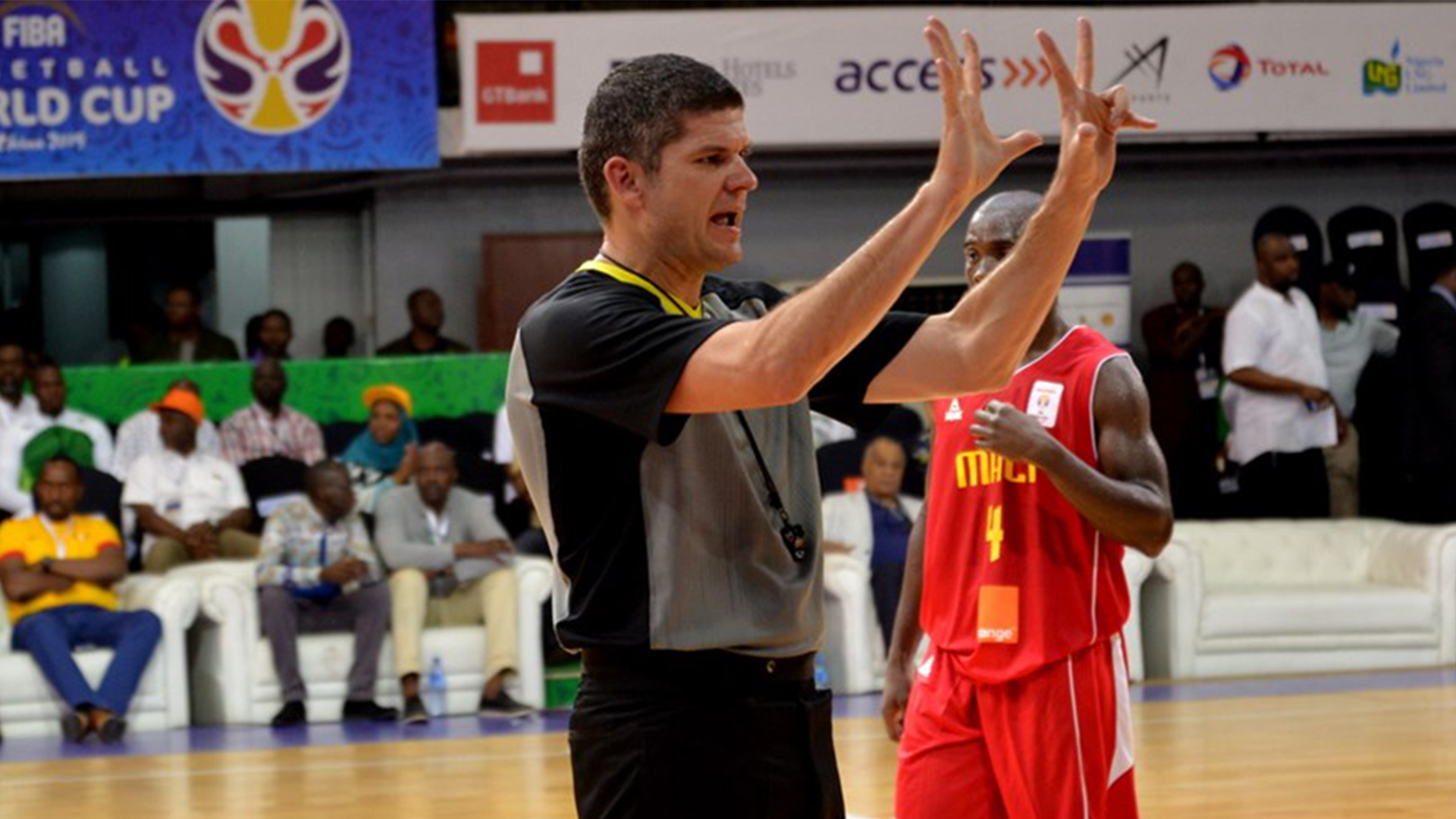 The final whistle sounds for referee Scott Beker